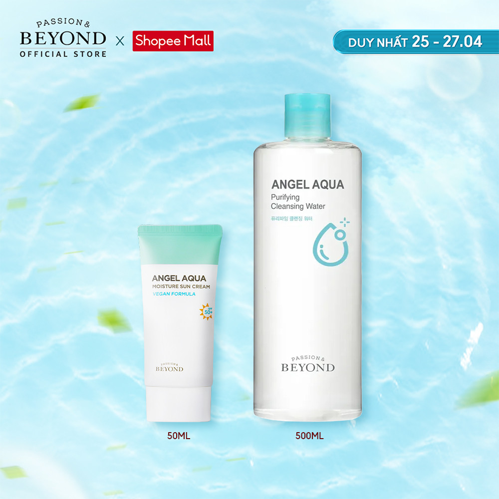 [Beyond Official] Combo Kem Chống Nắng Angel Aqua Moisture Sun Cream 50ml + Nước Tẩy Trang ...