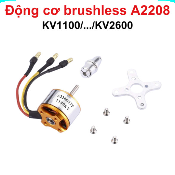 [Giảm ngay 20%] Động cơ không chổi than brushless A2208 trục 3.17mm ...