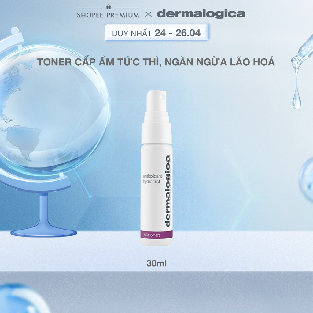 Xịt khoáng Dermalogica Antioxidant Hydramist Toner dưỡng ẩm và ngừa dấu hiệu lão hoá 30ml ...