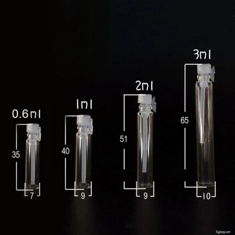 [COMBO 1000 CHAI] Chai chiết nước hoa mini 1ml đựng mẫu thử nước hoa vial, lọ thủy tinh mini ...
