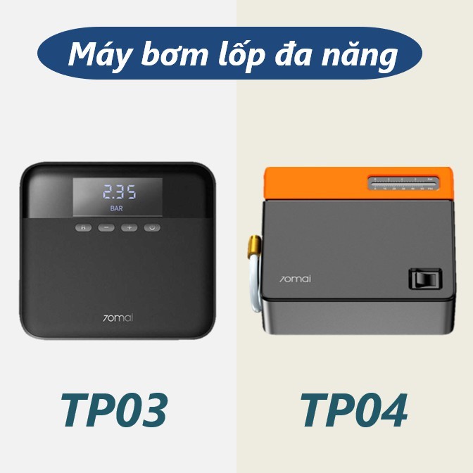 Máy bơm lốp xe ô tô 70MAI Midrive TP03 - Bơm cầm tay đa năng 70mai TP07 | Shopee Việt Nam