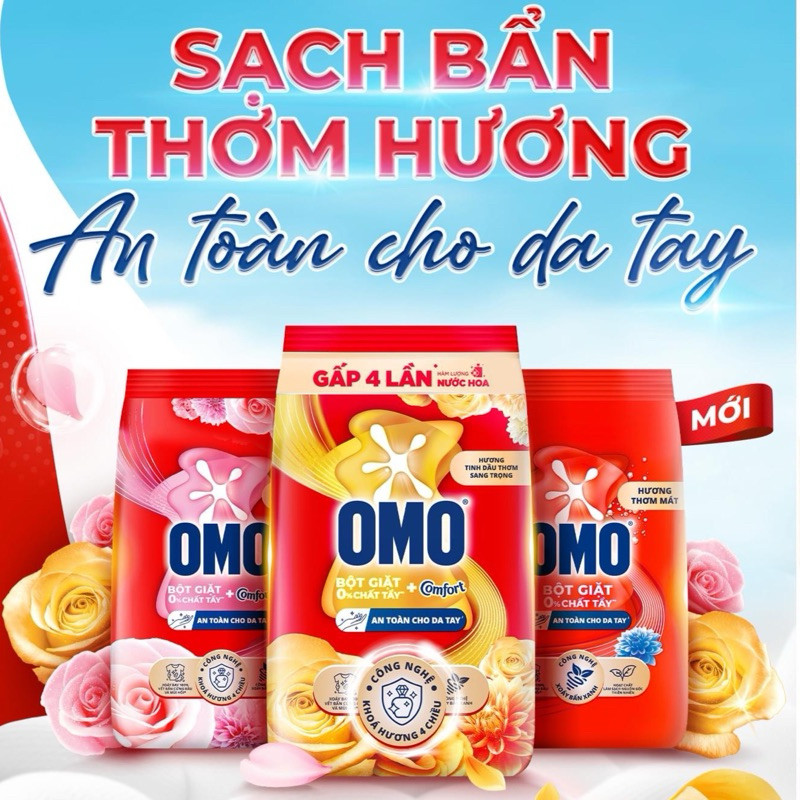 [Siêu sạch] Bột Giặt OMO MATIC Đỏ 5.1kg Tinh dầu thơm Comfort / 5.5kg ...