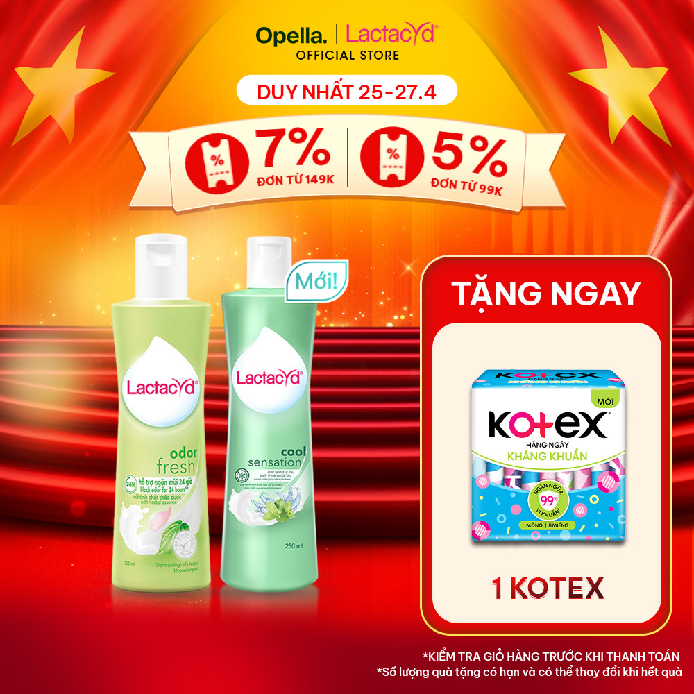 Bộ Chai DDVS Phụ Nữ Lactacyd Cool Sensation 250ml + Lactacyd Odor Fresh ...