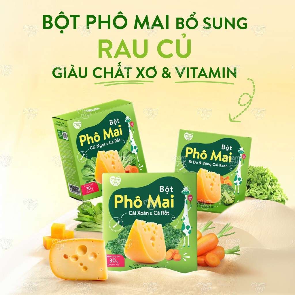[QUÀ TẶNG KHÔNG BÁN] Phô mai rau củ Mămmy dạng bột kết hợp với rau củ ...