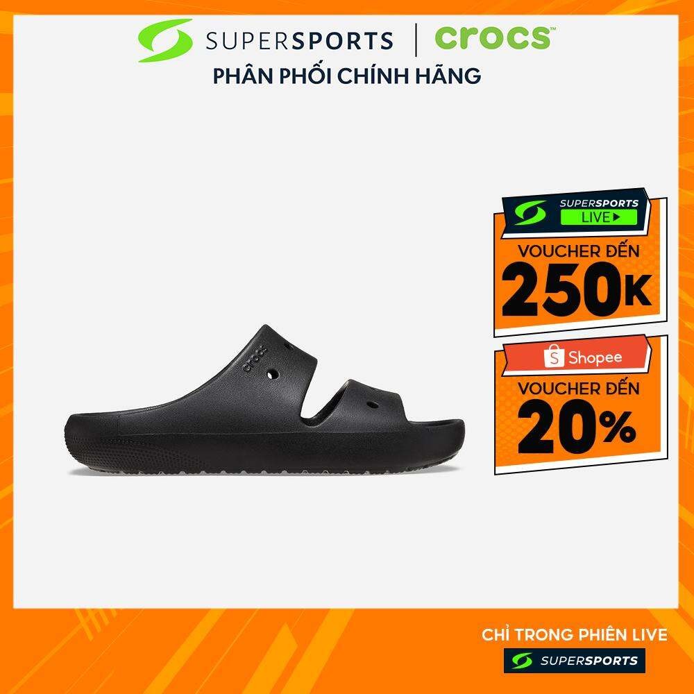 Dép Quai Ngang Unisex Crocs Classic Version 2 - Đen - 209403-001 LS200 | Shopee Việt Nam