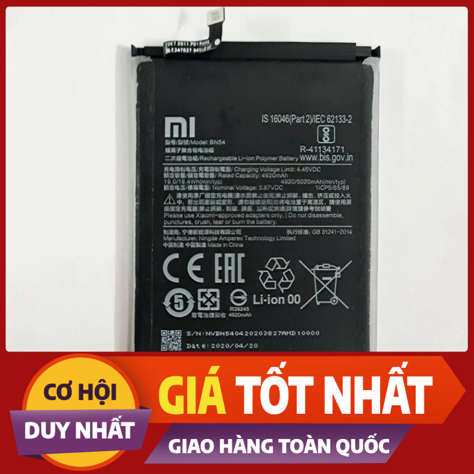 Pin Điện thoại Xiaomi Redmi Note 9 hàng Zin tháo máy (BN54) LKBEE ...
