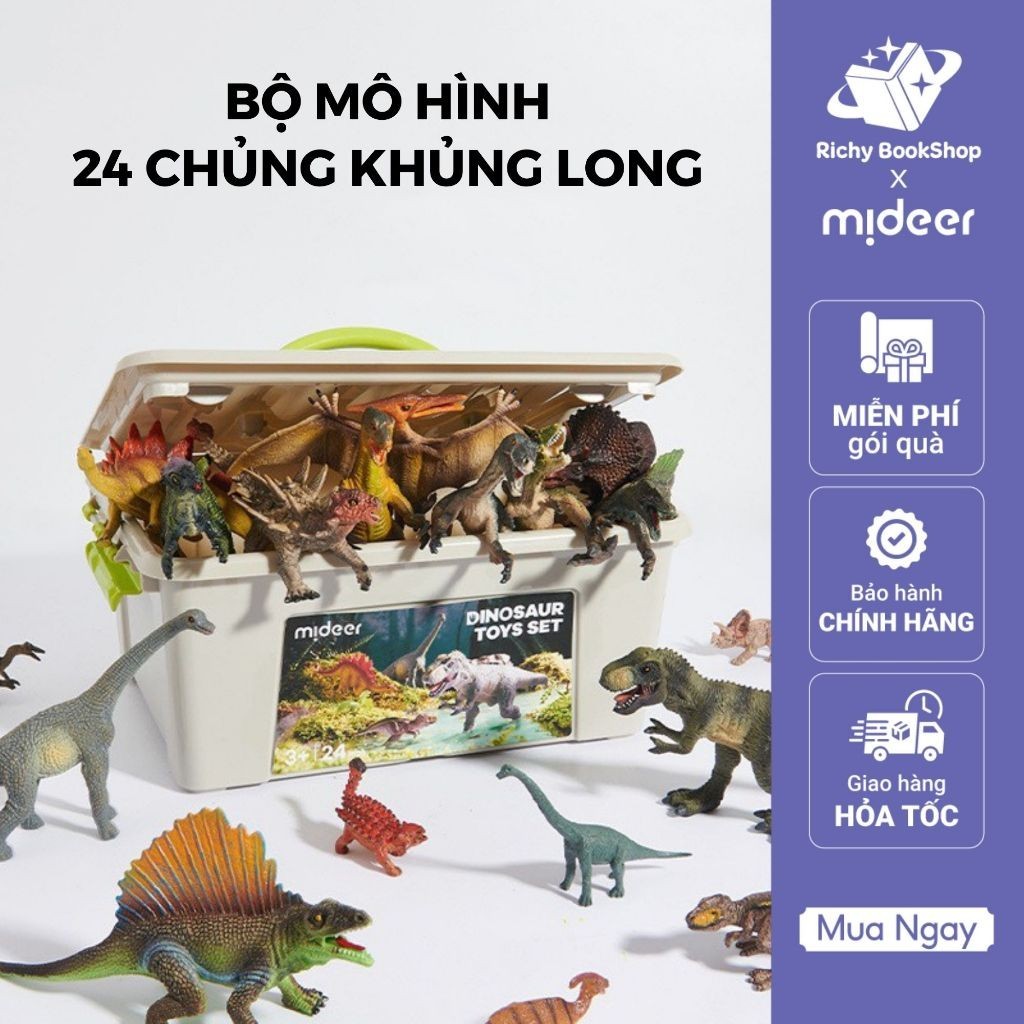Mô hình khủng long mini cao su mềm Mideer Dinosaur Toys Set jurassic ...