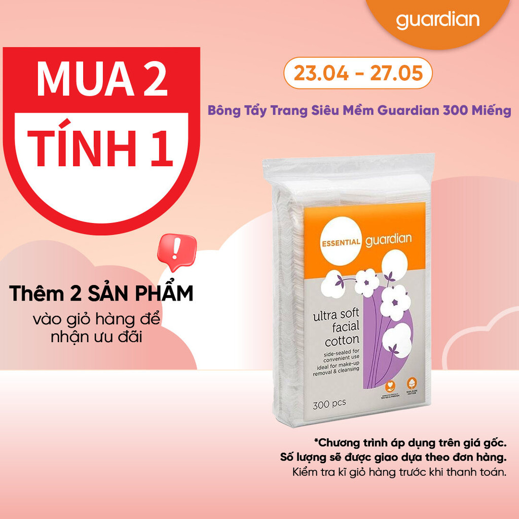 Bông Tẩy Trang Guardian 300 Miếng | Shopee Việt Nam