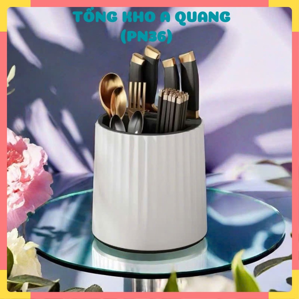 Ống Đũa Cài Dao Xoay 360 Kệ Cắm Đũa Thìa Dao Kéo Nhà Bếp Dạng Xoay Tiện ...