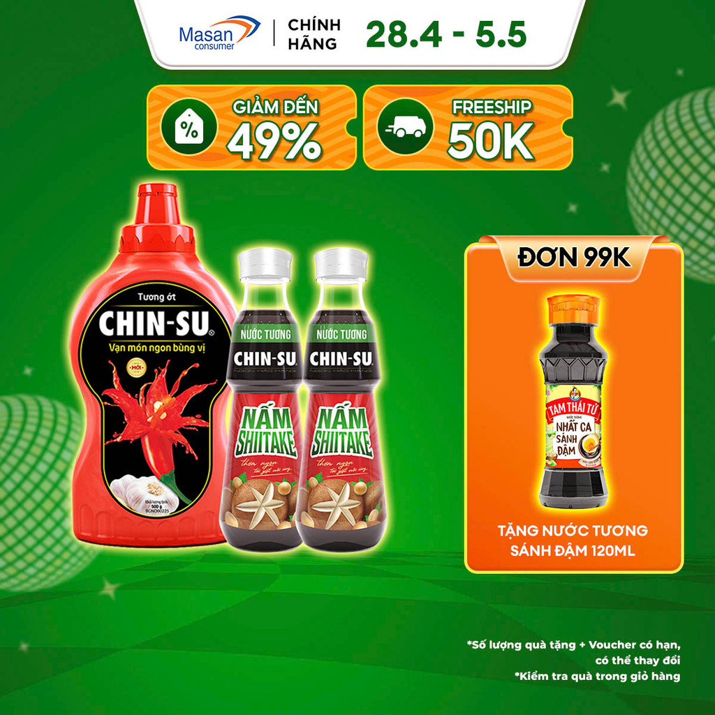 Combo 2 Nước Tương CHIN-SU Nấm Shiitake Chai 330ml + Tương ớt CHIN-SU 500G | Shopee Việt Nam
