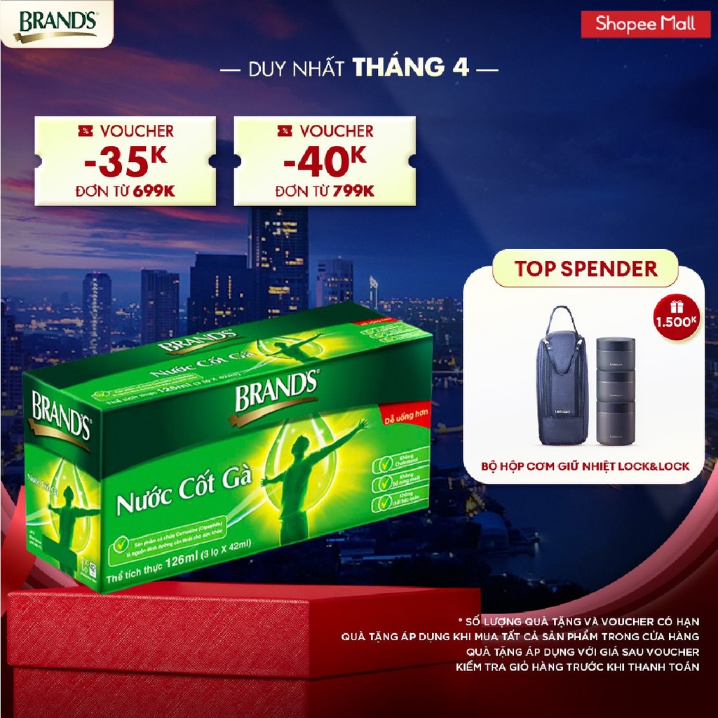 Nước cốt gà BRAND'S Vị Truyền Thống (3 hũ x 42 ml) | Shopee Việt Nam