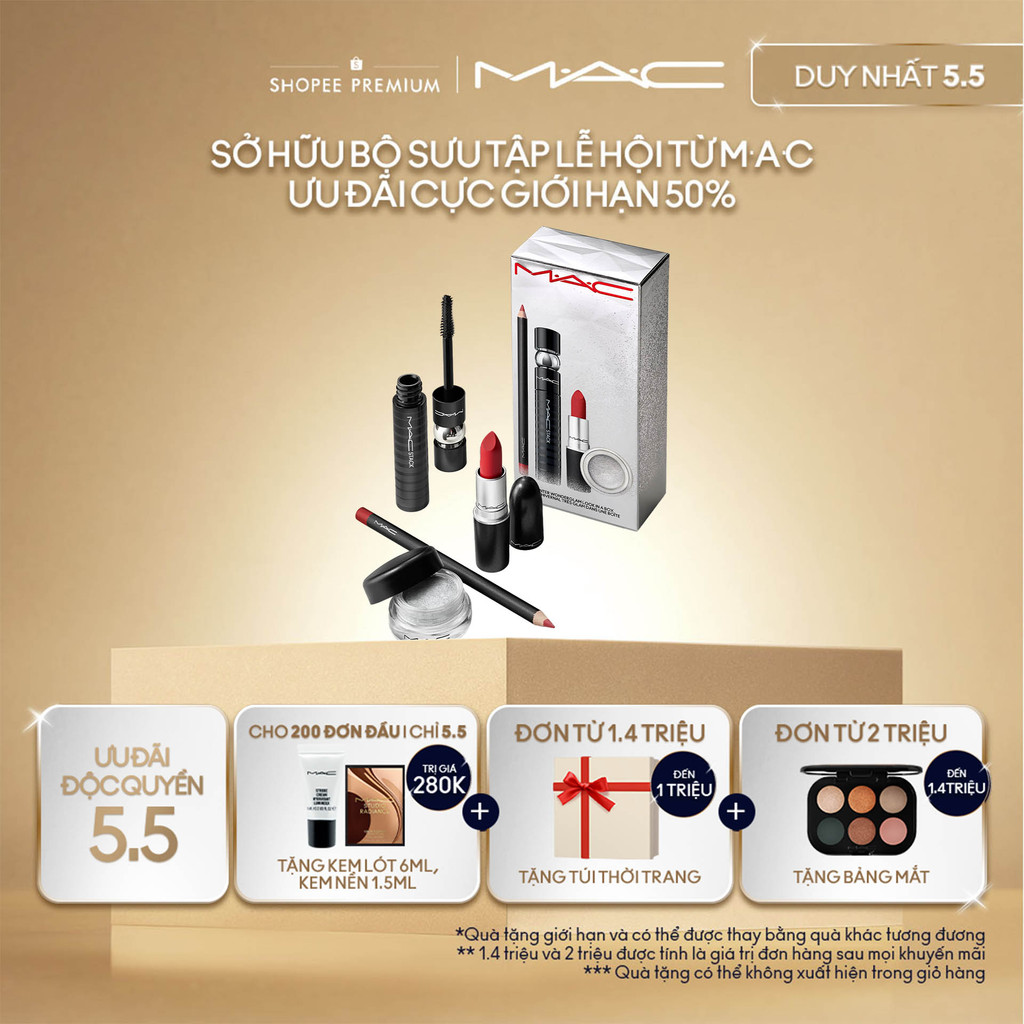 [PHIÊN BẢN GIỚI HẠN] Bộ son Retro Matte + MACstack Mascara Set đặc biệt ...