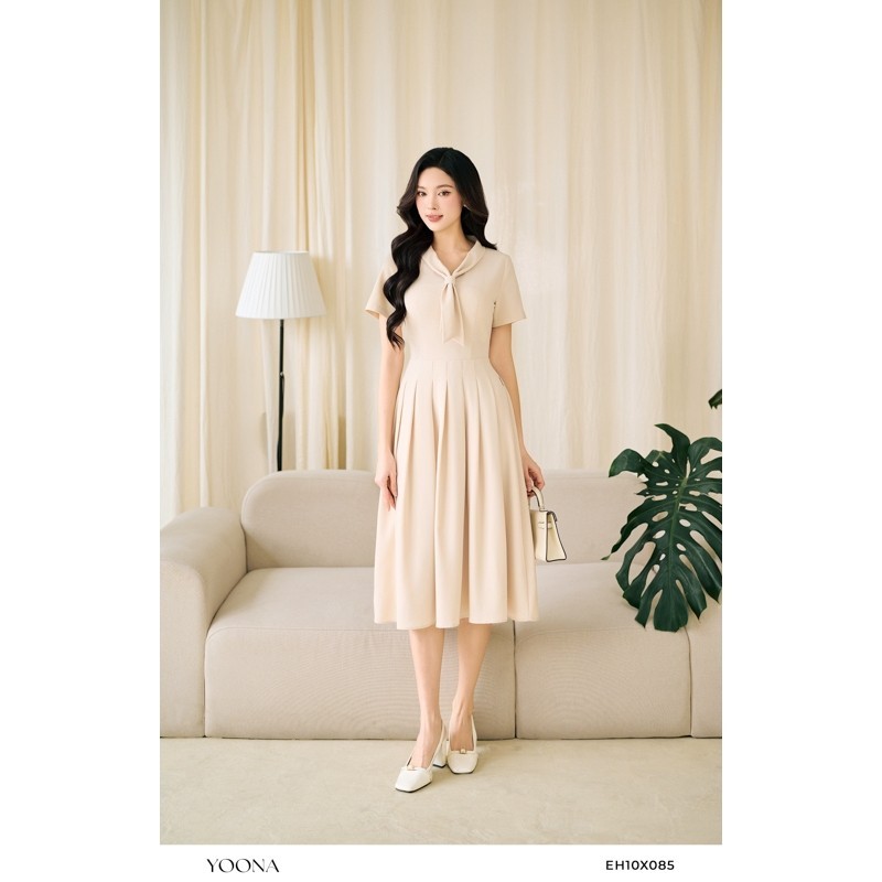 Đầm thiết kế dáng dài cổ áo cách điệu dáng xếp li sang chảnh YOONA ...