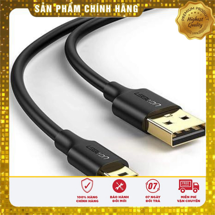 Cáp USB 2.0 to Mini USB 2m Ugreen 30472 cao cấp | Shopee Việt Nam