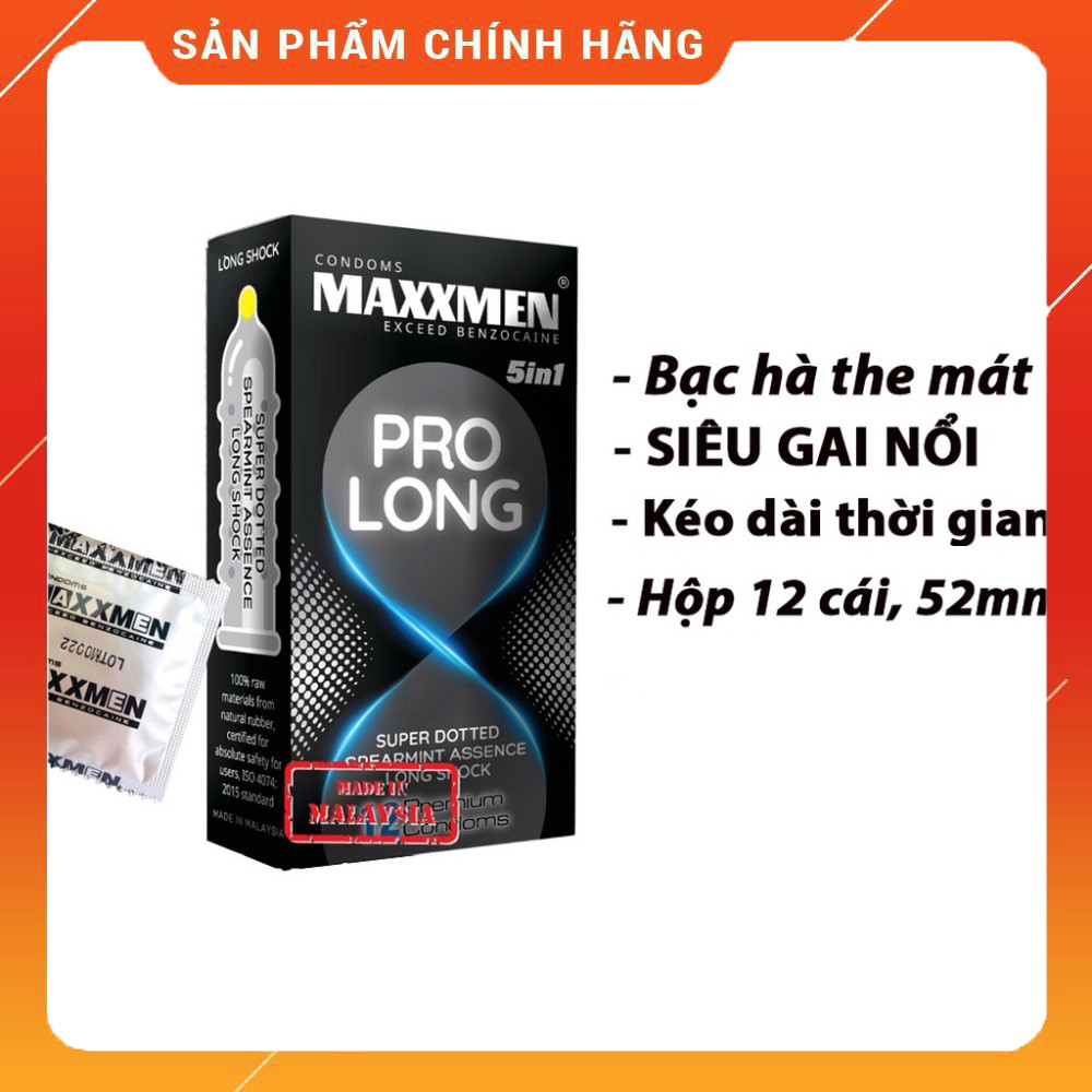 Bao cao su MAXXMEN PRO LONG siêu gân gai, siêu mỏng kéo dài thời gian quan hệ | Shopee Việt Nam