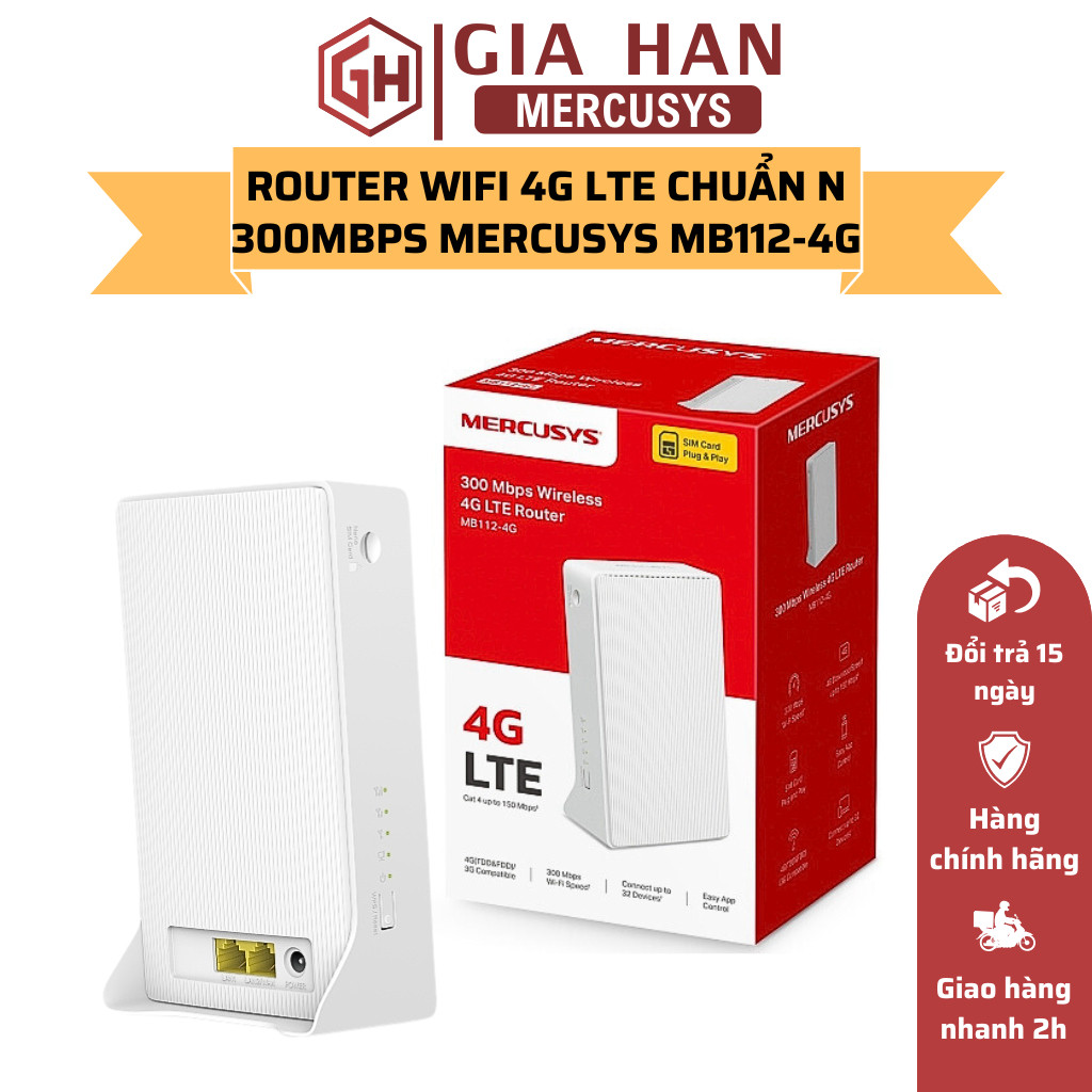 Bộ Phát Wifi 4G LTE Không Dây Mercusys MB112-4G Chuẩn N Tốc Độ 300 Mbps | Shopee Việt Nam