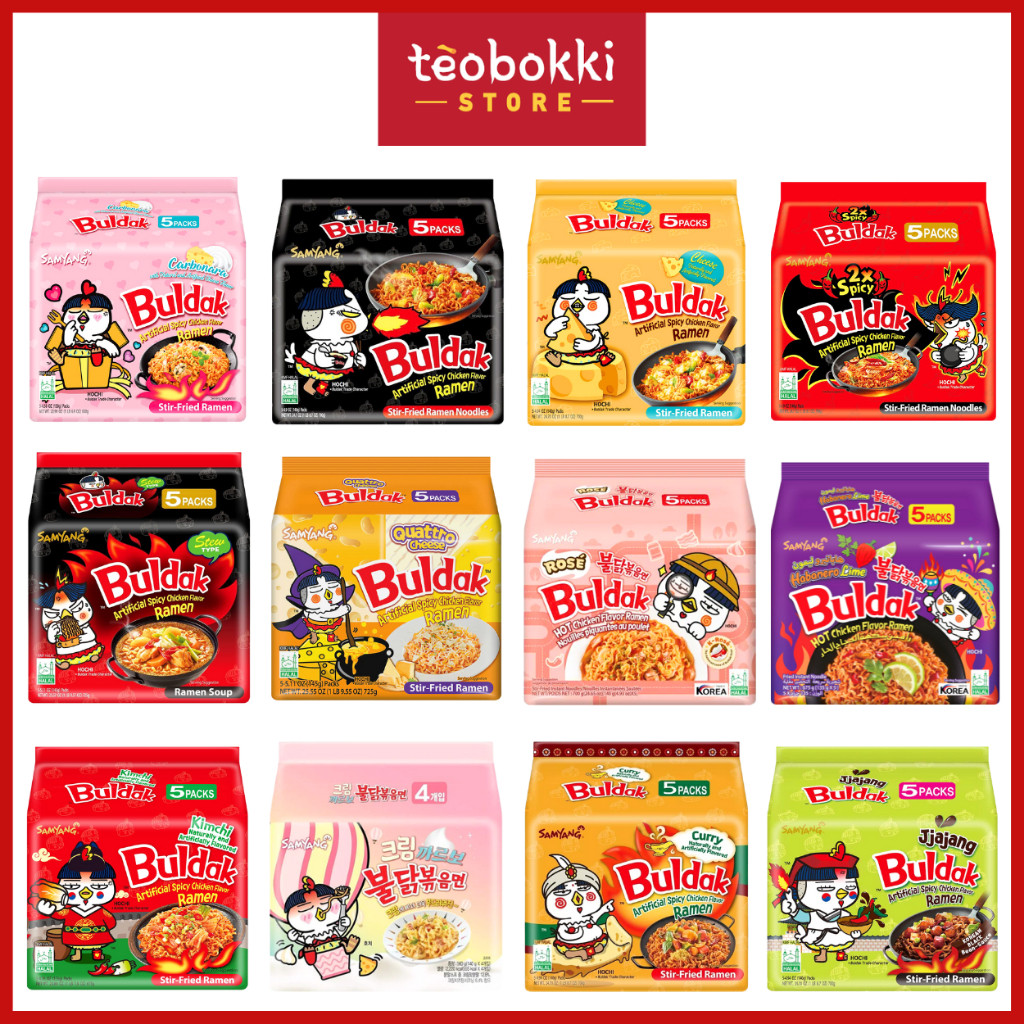 Combo 5 gói mì gà cay Samyang Bulbak Hàn Quốc nhiều vị (phô mai ...
