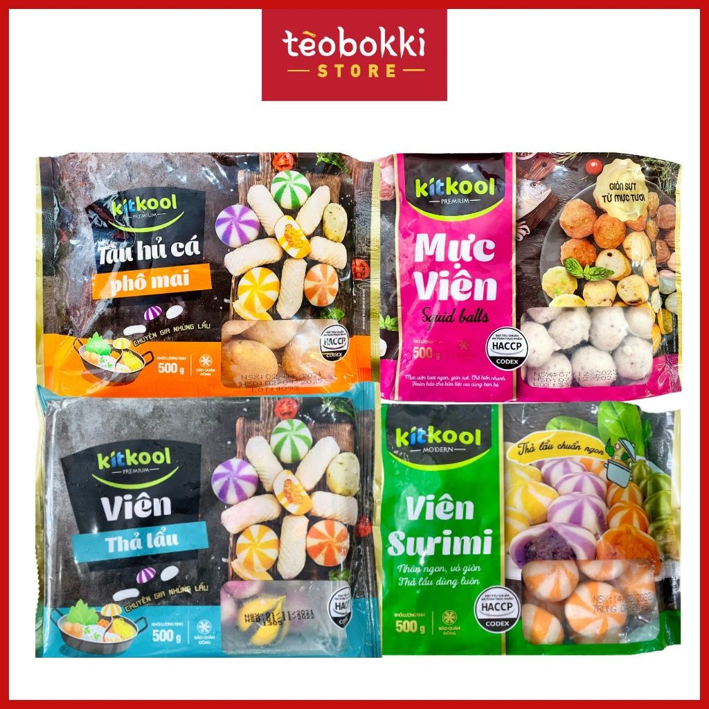 [SHIP HCM] Viên surimi/topping thả lẩu Kitkool 500g | Shopee Việt Nam