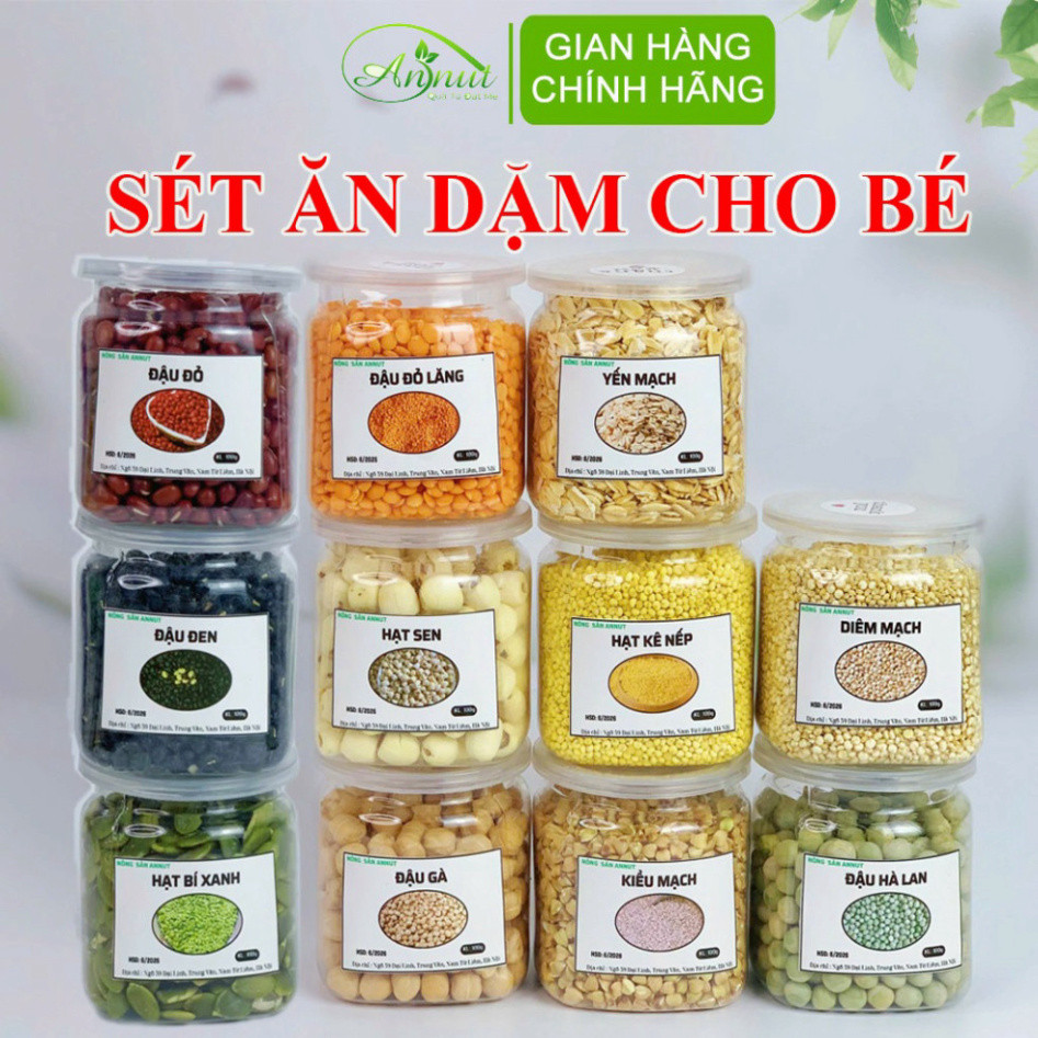 Hạt mix sẵn cho bé ăn dặm ANNUT các loại hạt dinh dưỡng yến mạch hạt ...