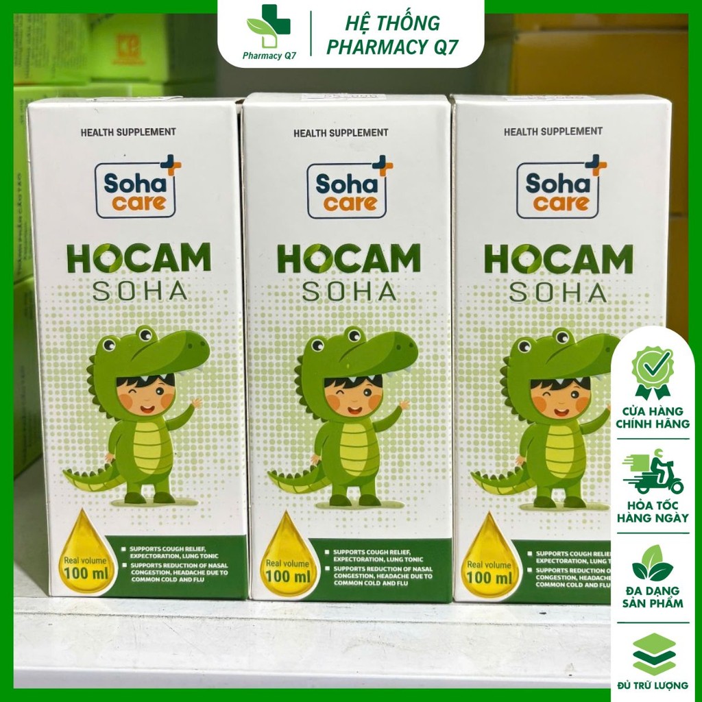 Siro HOCAM Soha - Hỗ trợ bổ phế, giảm ho, giảm đờm, đau rát họng, khản ...