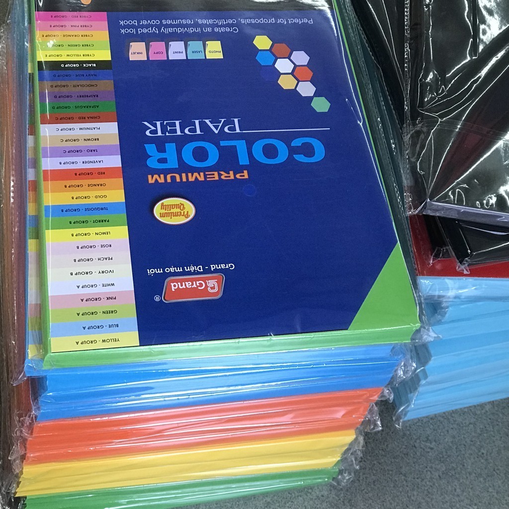 XẤP 100 TỜ BÌA giấy A4 160gsm Grand TMG 8116 A4 Premium Color Paper ...
