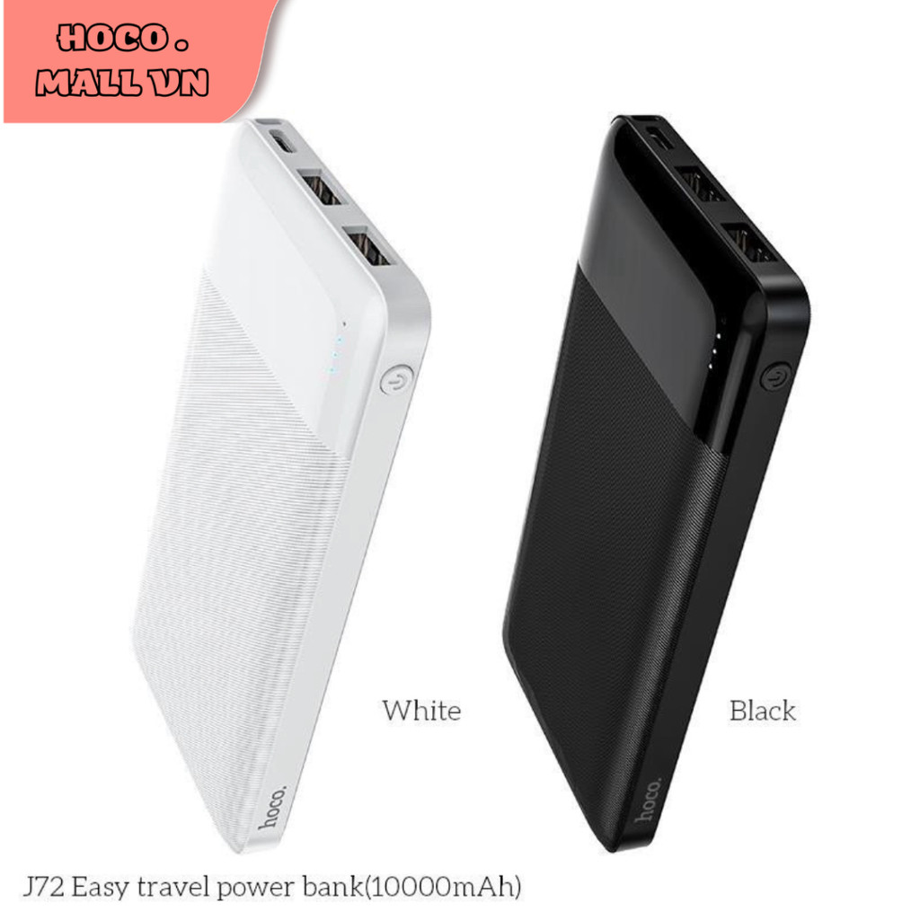 Pin Sạc Dự Phòng Hoco J72/J72A 10.000mAh/ 20.000mAh Chính Hãng, 2 Cổng USB 2A, 1 Cổng Type C ...