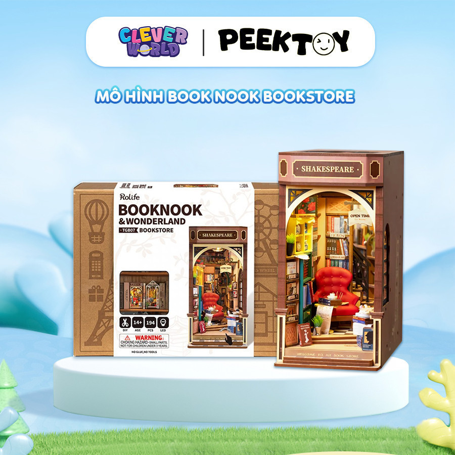 Mô Hình Lắp Ráp Book Nook Robotime Rolife Shakespeare Bookstore TGB07 ...