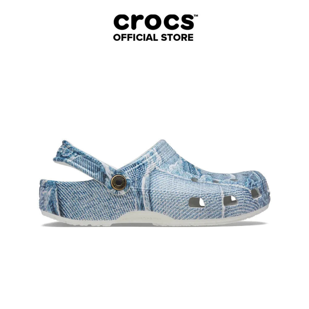 Giày Clog Unisex Crocs Classic Denim - Light Denim | Shopee Việt Nam