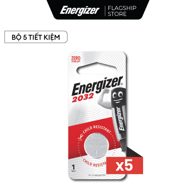 Bộ 5 Vỉ Pin Cúc Áo Energizer Lithium E-CR 2032 BP1 - Vỉ 1 Viên | Shopee ...