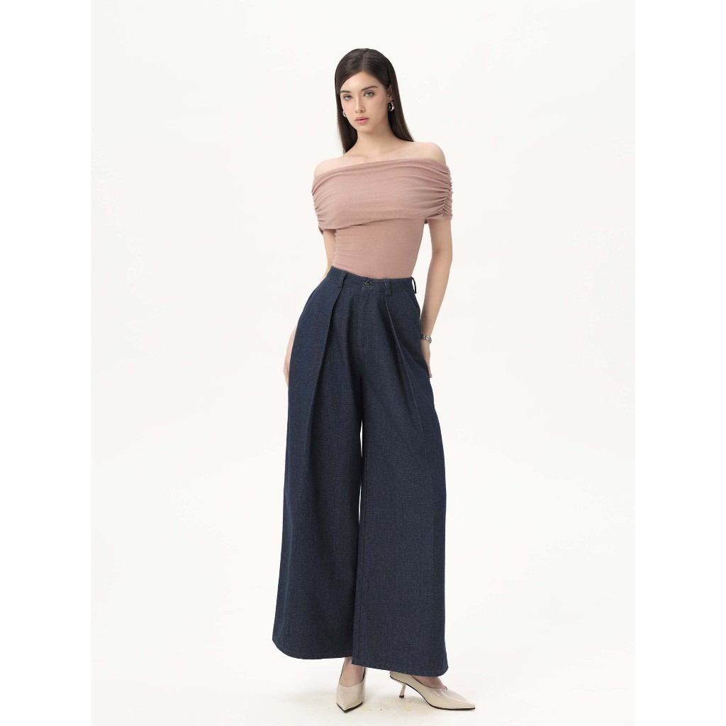 RECHIC Quần jean ống rộng Larie dáng suông thanh lịch trẻ trung năng động | Shopee Việt Nam