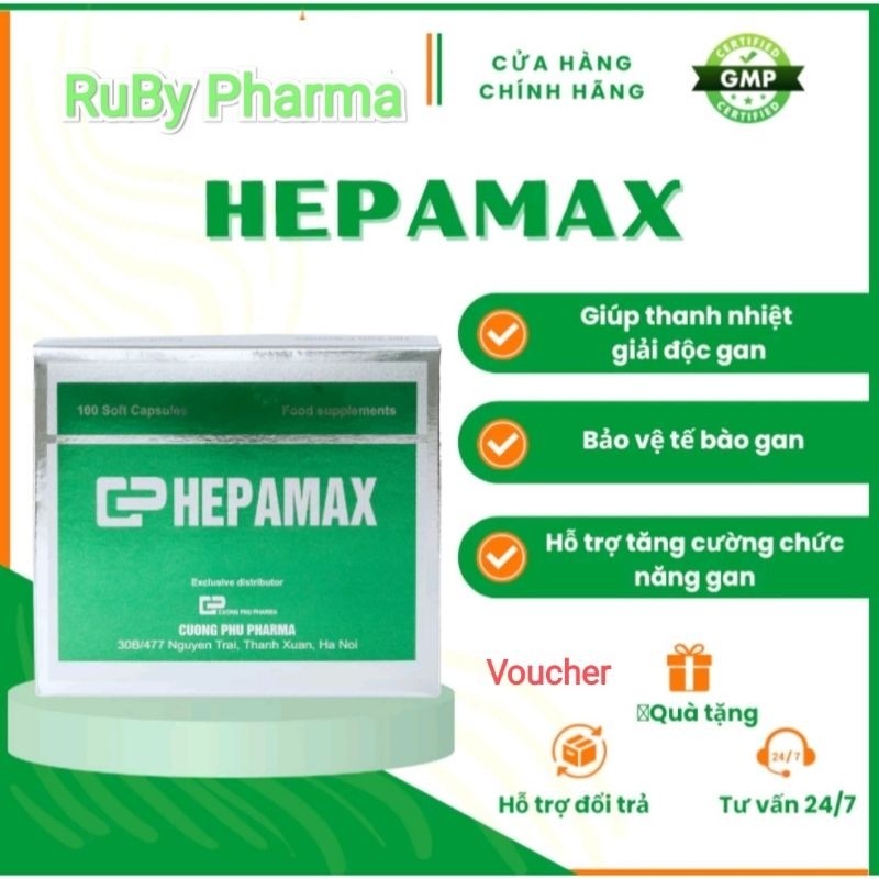 [CHÍNH HÃNG] Giải độc gan HEPAMAX hỗ trợ hạ men gan- thanh nhiệt- giải ...