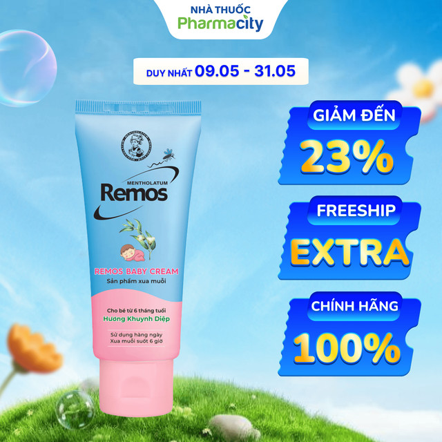 Kem Remos hỗ trợ xua muỗi hương khuynh diệp Baby (70g) | Shopee Việt Nam