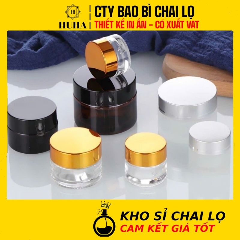 [COMBO 2 CÁI] Hũ Chiết Mỹ Phẩm Hũ Chiết Mỹ Phẩm Thủy Tinh Mờ/Trong/Nâu 5g, 10g, 15g, 20g, 30g ...