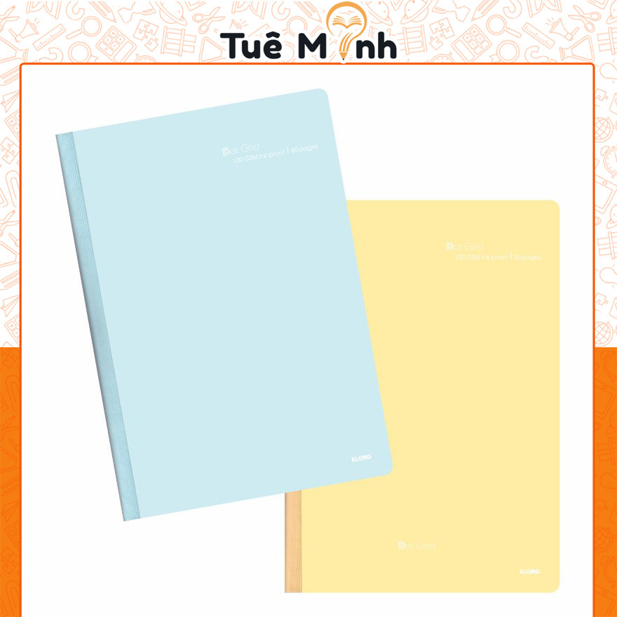 Vở B5 80 trang Dot grid Ruột chấm MS 837 [Chọn Màu] may dán gáy bìa ...
