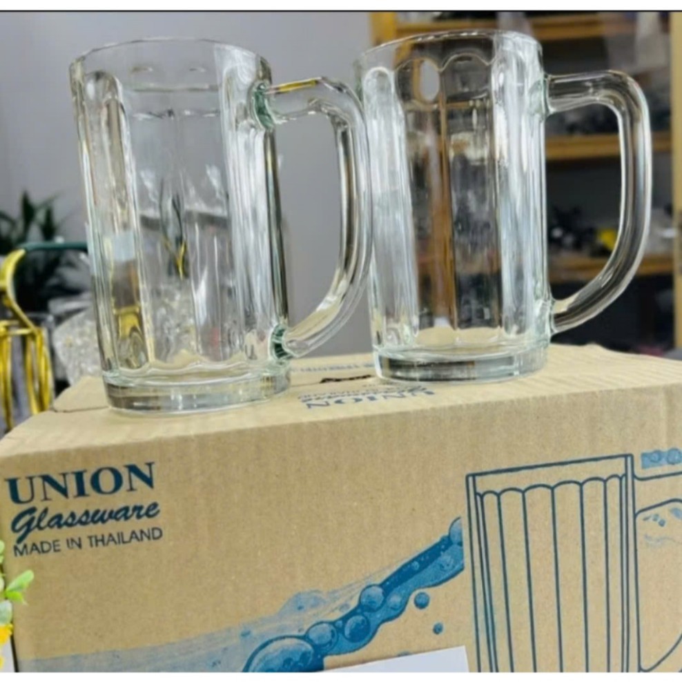 SALE CỐC THÁI LAN GIÁ TẠI XƯỞNG BỘ 6 CỐC LY CÓ QUAI UỐNG BIA size LỚN, THƯƠNG HIỆU THÁI UNION ...