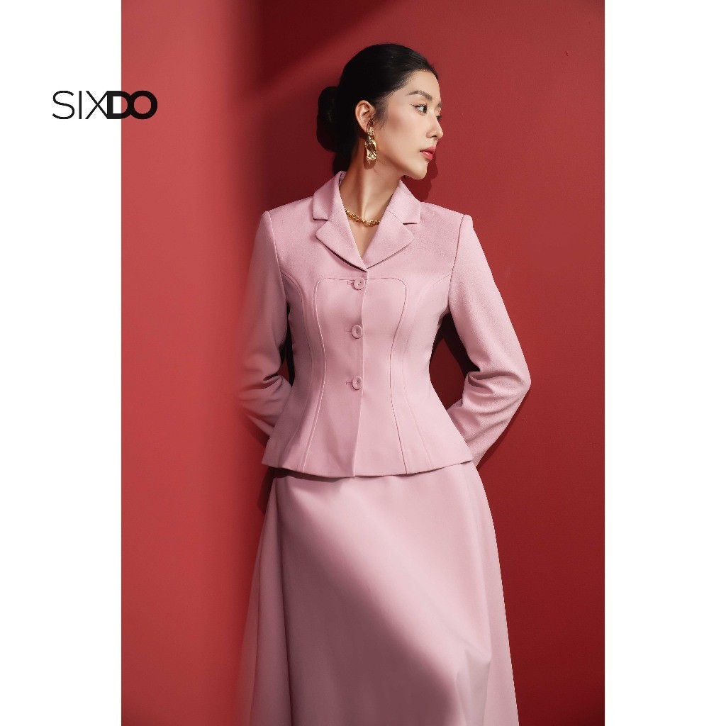 Áo vest dài tay phối viền SIXDO (Mauve Long Sleeves Woven Vest ...
