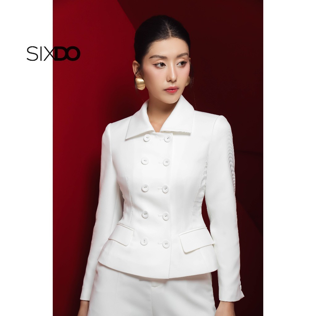 Áo vest trắng dài tay cổ đức SIXDO (White Woven Vest) | Shopee Việt Nam