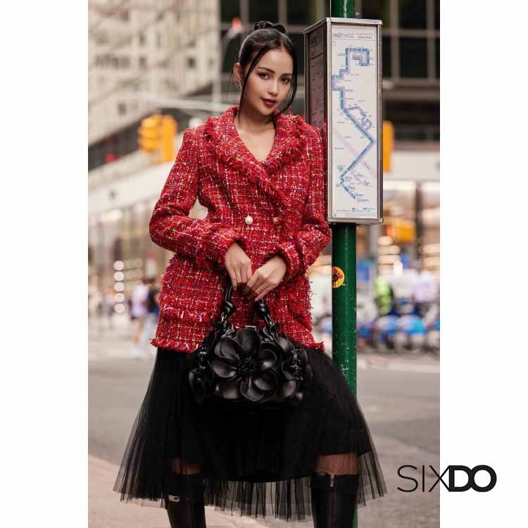 Áo vest dạ tweed dáng dài SIXDO (Red Long Sleeves Tweed Vest) | Shopee ...