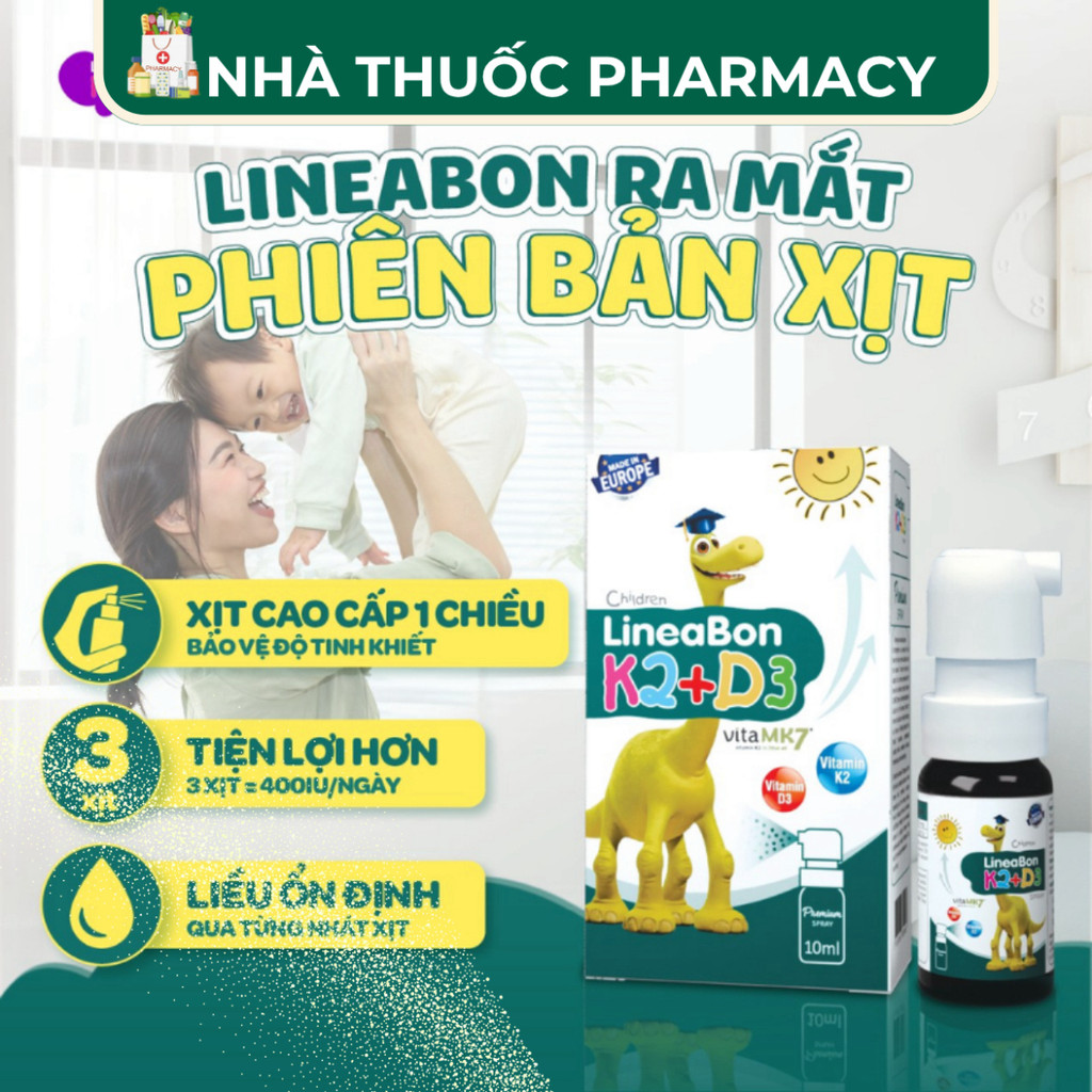 Vitamin D3 K2 Lineabon D3k2 Tăng Chiều Cao 10ml | Shopee Việt Nam