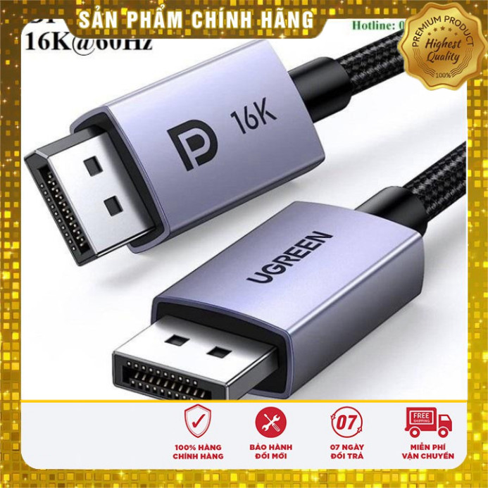 Cáp Displayport to Displayport 2.1 dài 2M độ phân giải 16K@60Hz HDR ...