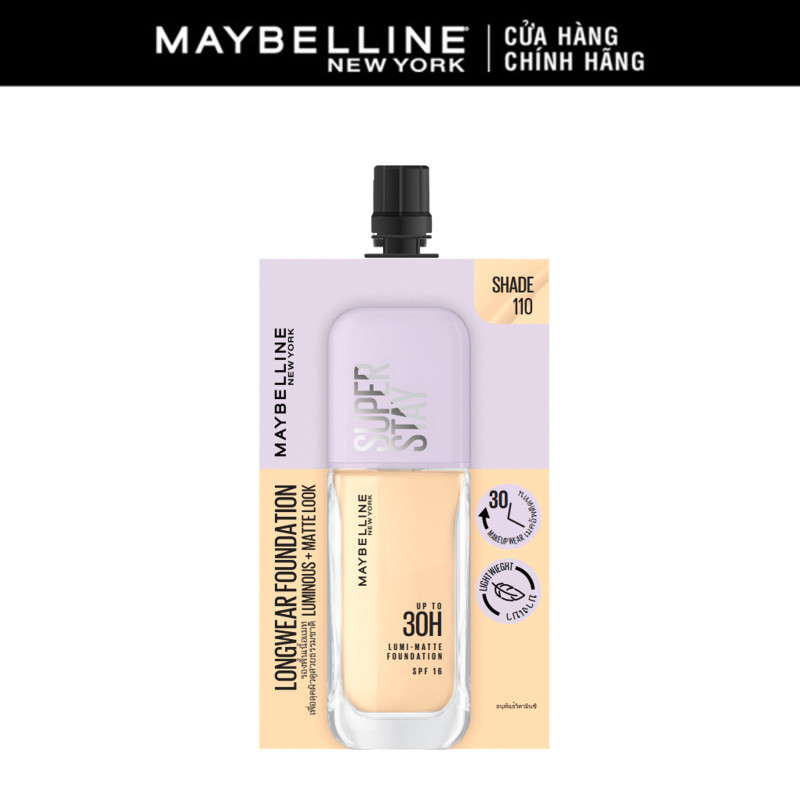 [Quà tặng] Kem nền bắt sáng Superstay Lumi Matte Dạng Gói 30H che phủ siêu nhẹ mặt Maybelline ...