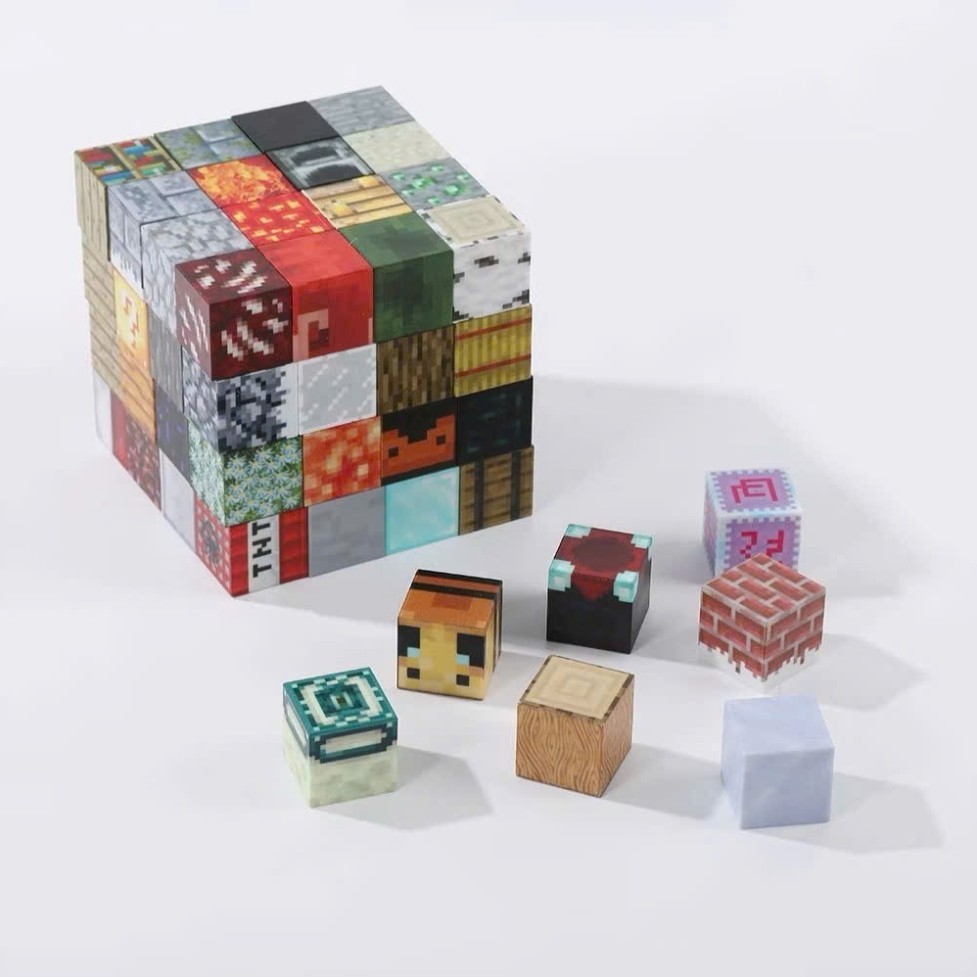 Đồ Chơi Nam Châm Minecraft Từ Tính 6 Mặt – Set 10 Khối Mini 2x2cm, Lắp ...