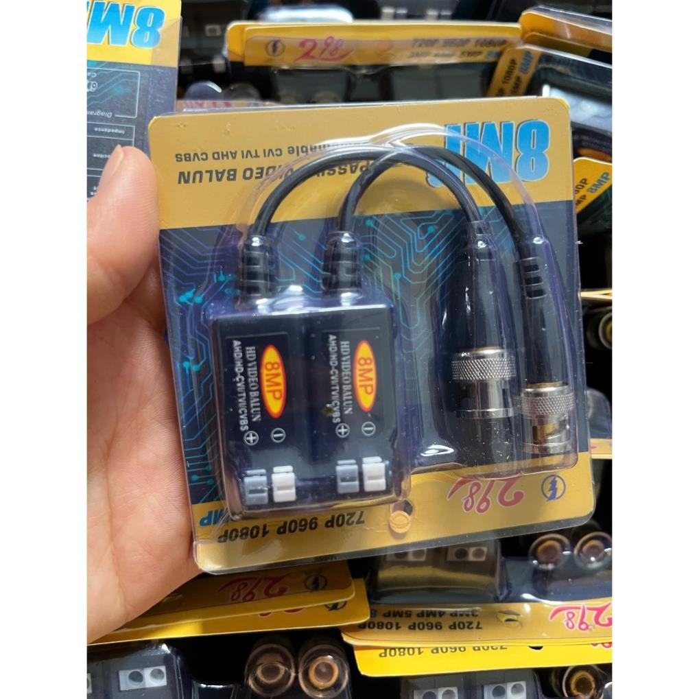 Balun camera màu vàng 8mp nút nhấn loại tốt/VIDEO BALUN BẤM 8MB siêu ...
