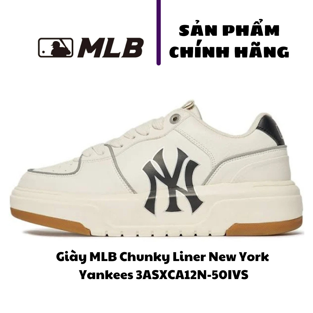 [ CHÍNH HÃNG ] Giày MLB Chunky Liner New York Yankees 3ASXCA12N-50IVS | Shopee Việt Nam