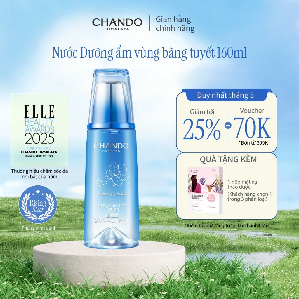 Nước Dưỡng Ẩm Vùng Băng Tuyết CHANDO Himalaya 160ml Chứa Niacinamide ...