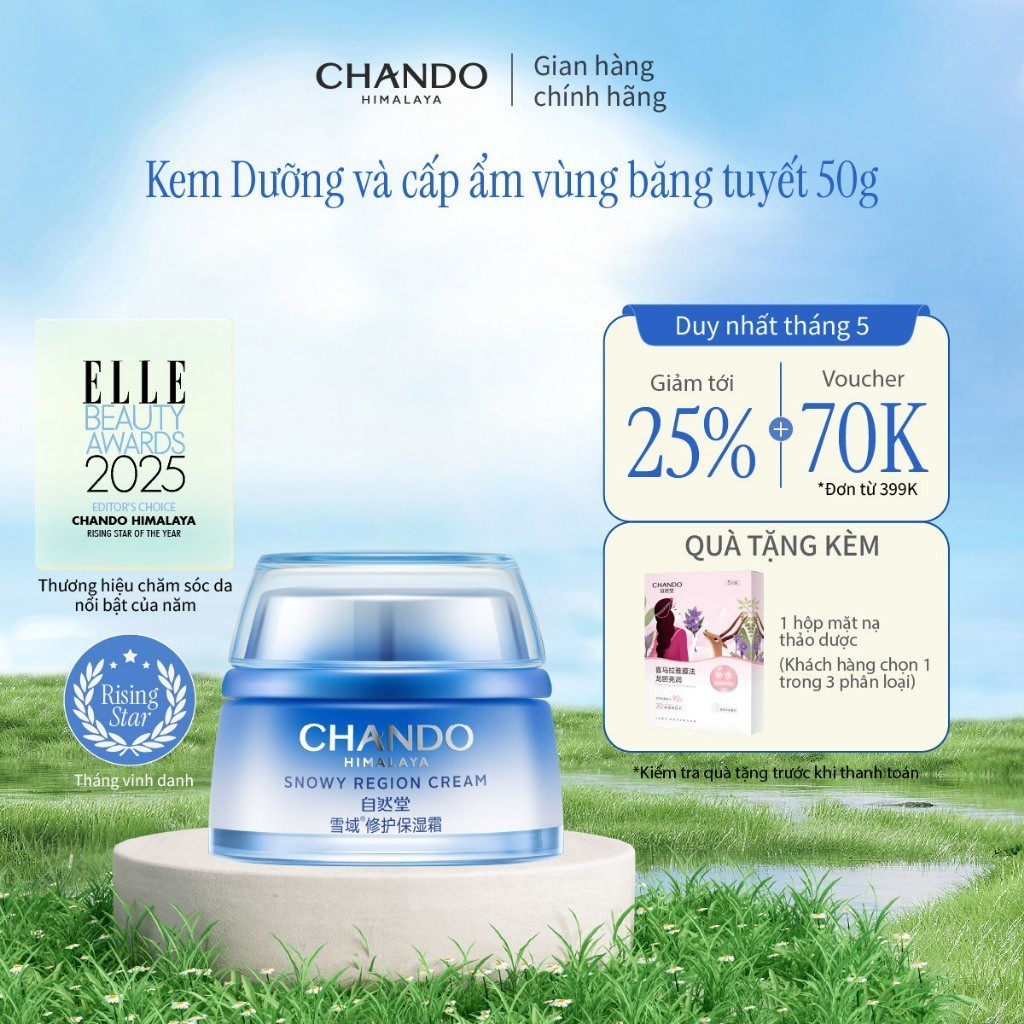 Kem Dưỡng Ẩm Vùng Băng Tuyết CHANDO Himalaya 50g Chứa Niacinamide Hàng ...