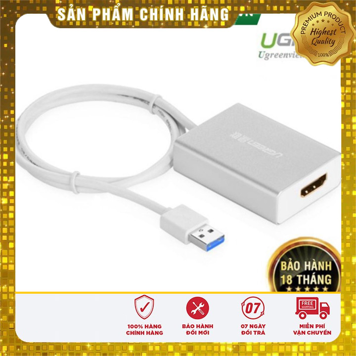 Cáp USB 3.0 to HDMI 1920x1080p Chính hãng Ugreen 40229 Cao Cấp | Shopee ...