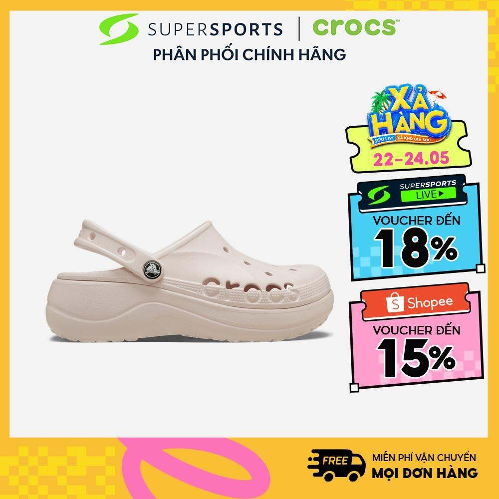 Giày Clog Nữ Crocs Baya Platform - Hồng - 208186-6PI ADS1 CLS04 ...