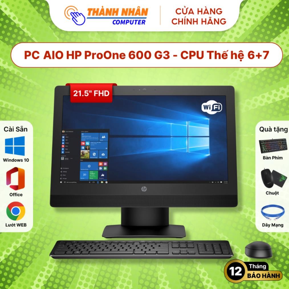 PC All In One HP ProOne 600 G3 - Core i3/i5/i7 Thế hệ 6+7 (Ram 8Gb / SSD 256Gb / 21.5" FHD ...