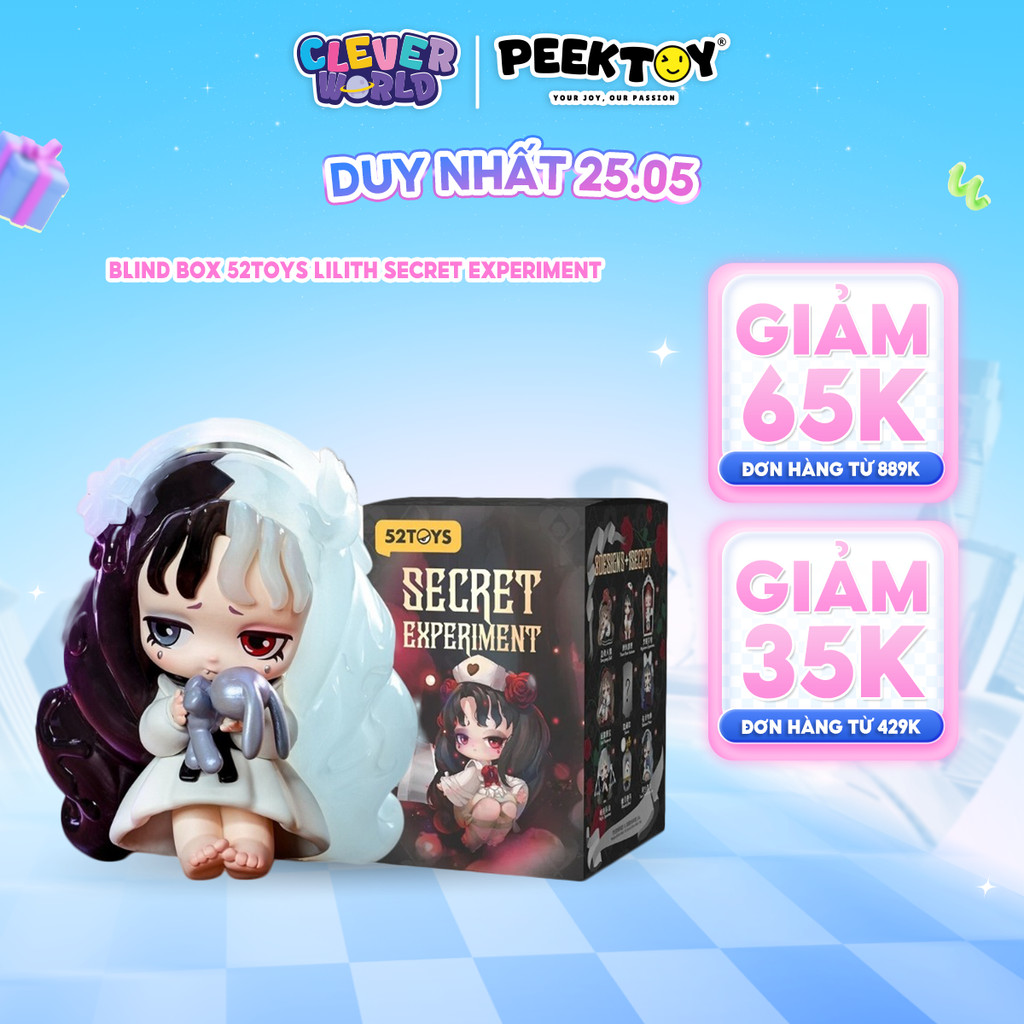 Blind Box 52TOYs Lilith Secret Experiment, Đồ Chơi Hộp Mù Mô Hình Nhân ...